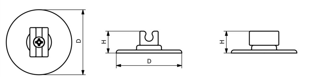 ADHESIVE 8mm CIRCULAR CONDUCTOR CLIPS - CabexIndia